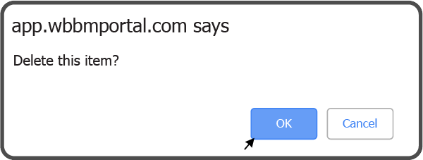 Delete MI Audit Item